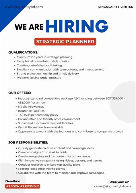 singularity limited on linkedin hiring strategic planner we re on the lookout for a strategic