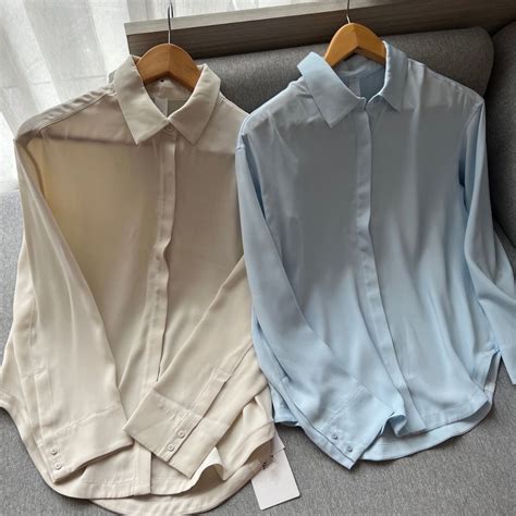 Lulu同款long Button Front Shirt女士长袖衬衫秋季薄款休闲衬衣 阿里巴巴