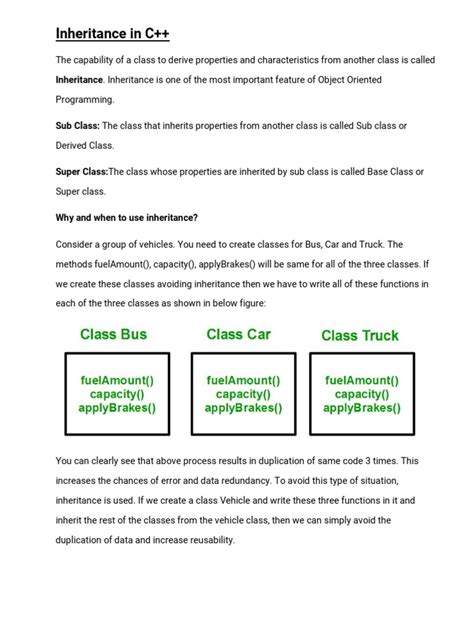 Inheritance In C Pdf Class Computer Programming Inheritance