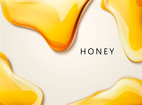 Premium Vector Honey Liquid Texture Golden Honey In Illustration For