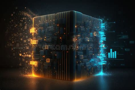 Futuristic Big Data Visualization Concept Visual Information