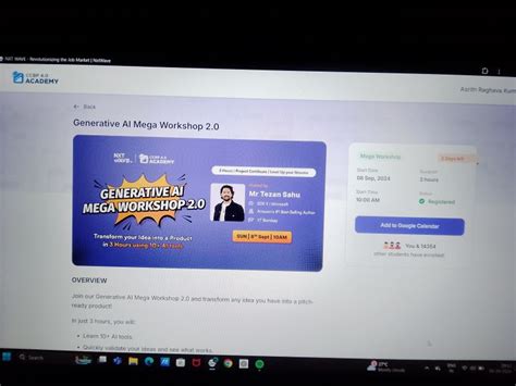 Asrith Raghava Boddikura On Linkedin Generativeai Megaworkshop Ai Futureoftech Excited