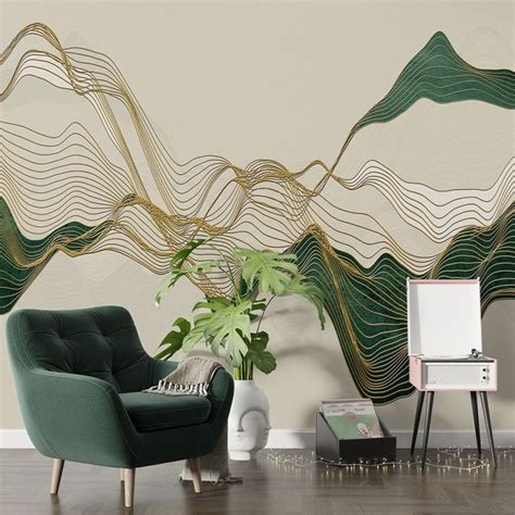 Абстрактен фототапет Зелена магия за дома и офиса Фото Тапети