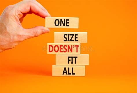 One Size Does Not Fit All Symbol Concept Words One Size Does Not Fit All On Wooden Blocks