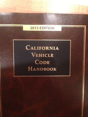 California Vehicle Code Handbook Abebooks