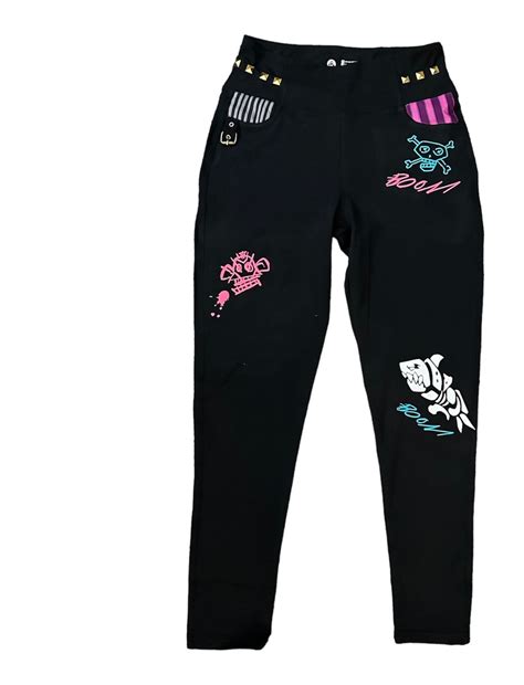 League Of Legends Lol Jinx Arcane Inspired Custom Black Womens Leggings Etsy