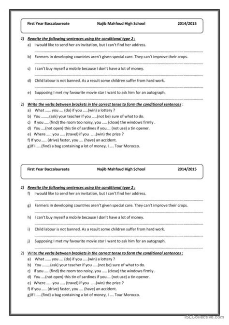 171 Conditional 2 Second Conditional Would English Esl W…