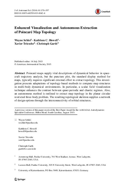 Pdf Enhanced Visualization And Autonomous Extraction Of Poincaré Map Topology