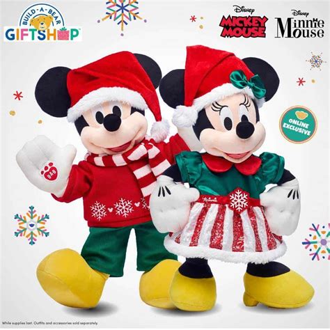 Spread Holiday Cheer With These New Mickey And Minnie Build A Bears