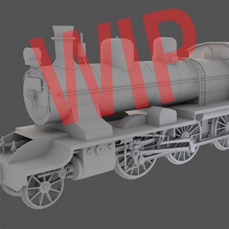 Artstation 3d Wip Steam Locomotive Jgr Class 8620