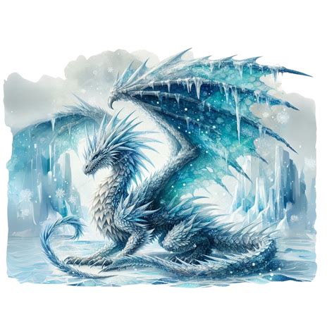 Elemental Dragons Clipart Bundle Fire Water Earth Air And Ice