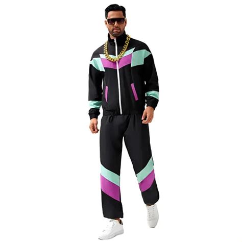 Disfraz De Halloween Retro De Los 80 Chaqueta Deportiva Estilo Disco