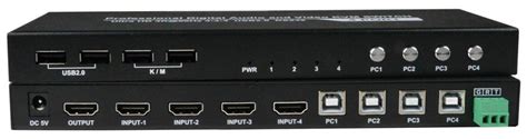4K 18Gbps HDMI USB KVM Switch 2 Port 4 Port Control UHD Computers
