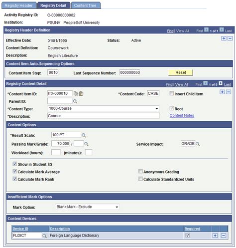Setting Up The Activity Registry