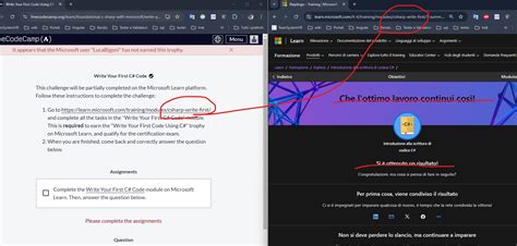 New Foundational C With Microsoft Verify Trophy Freecodecamp Support The Freecodecamp Forum