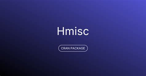 Hmisc Harrell Miscellaneous Crane