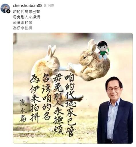 傳蔡英文520前要特赦陳水扁 本人回應：咱的代誌家己管，毋免別人來操煩 民生電子報