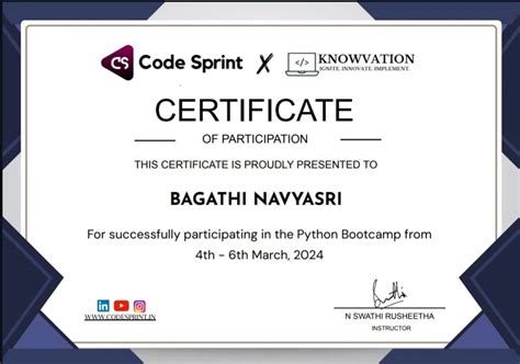 navyasri bagathi on linkedin pythonbootcamp codesprint