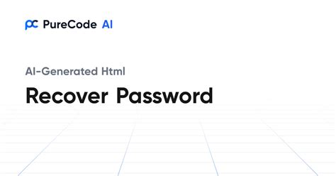 Build Great Html Recover Password Components Faster Using Ai Tools