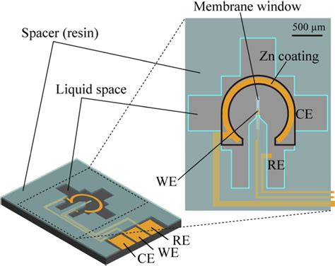 Schematics Of The Electrochemical Mems Chip And The Design Of The Download Scientific Diagram