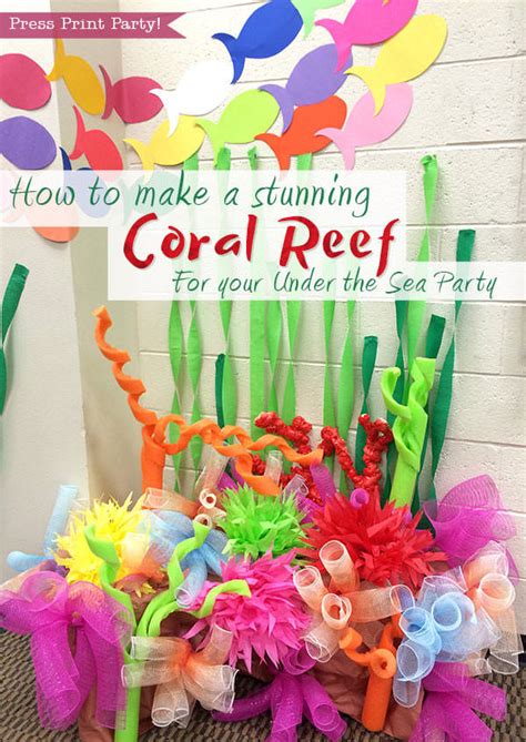 How To Make A Coral Reef Decoration By Press Print Party