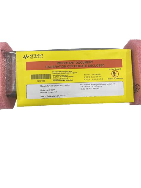 Agilent Keysight 34901a 20 Ch Multiplexer 2 4 Wire Module 34970a 34972a Ebay