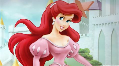 Hd Disney Princess Ariel Pink Dress Desktop Wallpaper Download Free