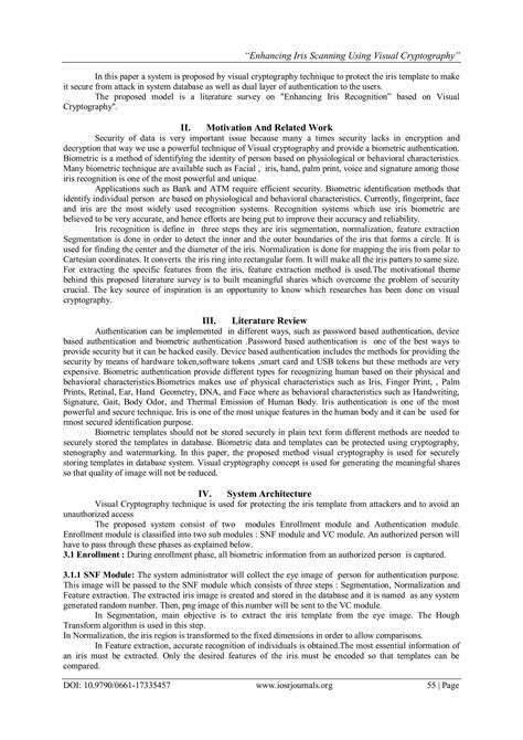 “enhancing Iris Scanning Using Visual Cryptography” Pdf Computing Technology And Computing