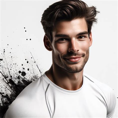Premium Ai Image Attractive Male Model In White Background