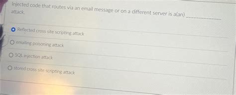 Solved Injected Code That Routes Via An Email Message Or On