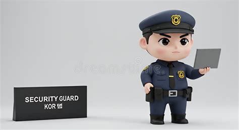 Chibi Korean Security Guard Stock Illustrations 9 Chibi Korean Security Guard Stock
