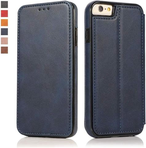 Coque Iphone S Plus Plus Ultra Mince Cuir Pu Portefeuille Antichoc Avec Fente Carte Et Aimant