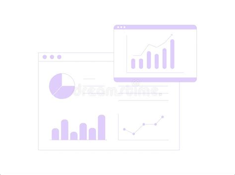 Charts And Graphs On Digital Interface In Flat Vector Illustration Symbolizing Data Monitoring