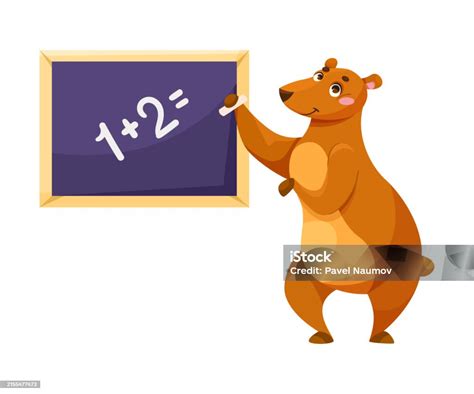 곰 학교에서 에 칠판 도 수학 합계 있다 교훈 와 교육 벡터 일러스트 9월에 대한 스톡 벡터 아트 및 기타 이미지 Istock