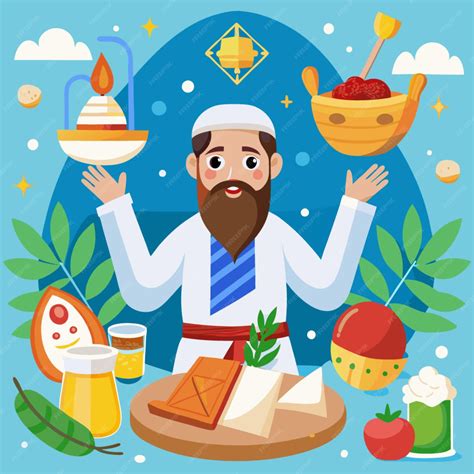 Happy Passover Cartoon Vector Premium Ai Generated Vector
