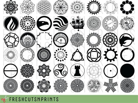 Round Pattern SVG Circle Patterns Svg Keychain Svg Keyring Etsy