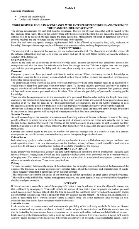 Module 4 Lecture Notes Module 4 Learning Objectives Identify The