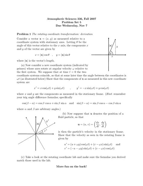 3 Solved Problems On Atmospheric Dynamics Worksheet 5 Atmo 336 Docsity