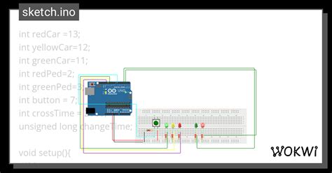 Trafic Light Wokwi Esp32 Stm32 Arduino Simulator