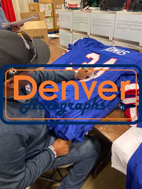 Thurman Thomas Autographedsigned Pro Style Blue Jersey Bas 45437 Denver Autographs