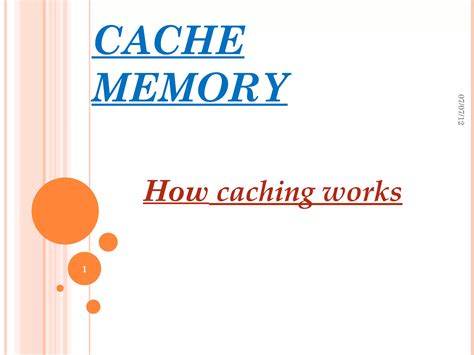 Cache Memory Presentation PPT