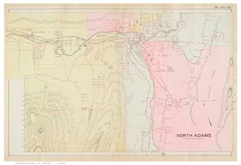 North Adams Massachusetts 1904 Old Town Map Reprint Berkshire Co Old Maps