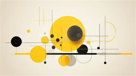 Abstract Geometric Background With Circles Lines And Dots Illustration Stock Illustration