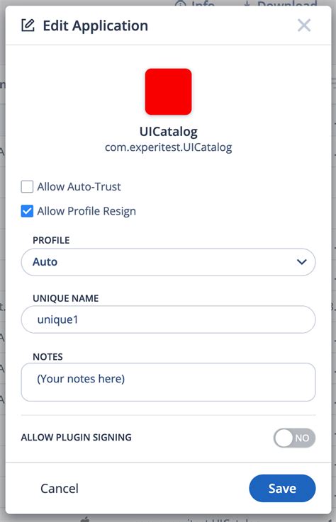 edit an application · digital ai continuous testing