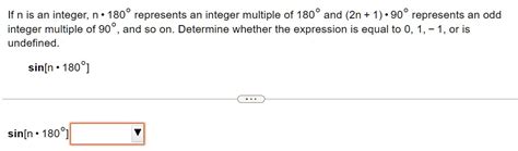 If N Is An Integer N · 180∘ Represents An Integer Multiple Of 180∘