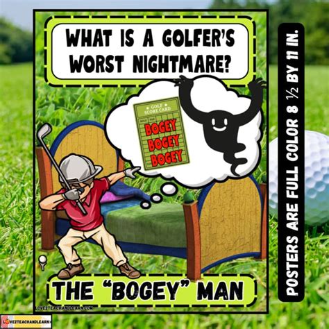 10 Golf Joke Posters Funny No Prep Bulletin Board Kit Sports Pe Gym