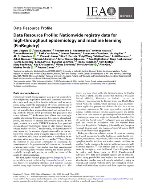 pdf data resource profile nationwide registry data for high