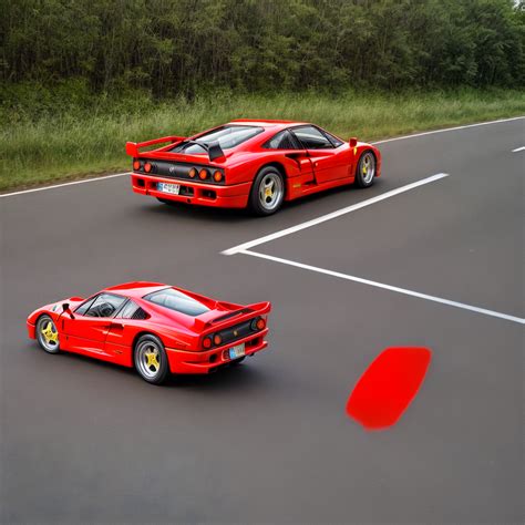 Generate A Picture Of A Ferrari F40 On A Highway