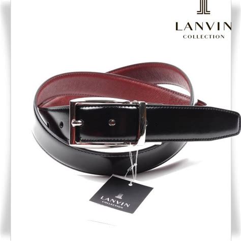 【未使用】新品1円～★lanvin Collection ランバン コレクション メンズ 日本製 牛革レザー 本革 ビジネスベルト フリー
