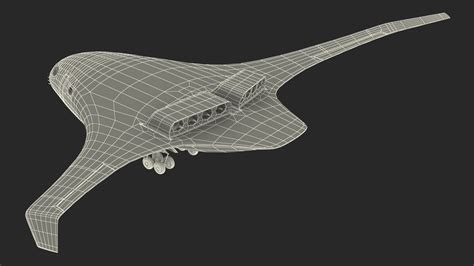 Ecological Aircraft Blended Wing Body 3d Model 169 Gltf Obj Ma
